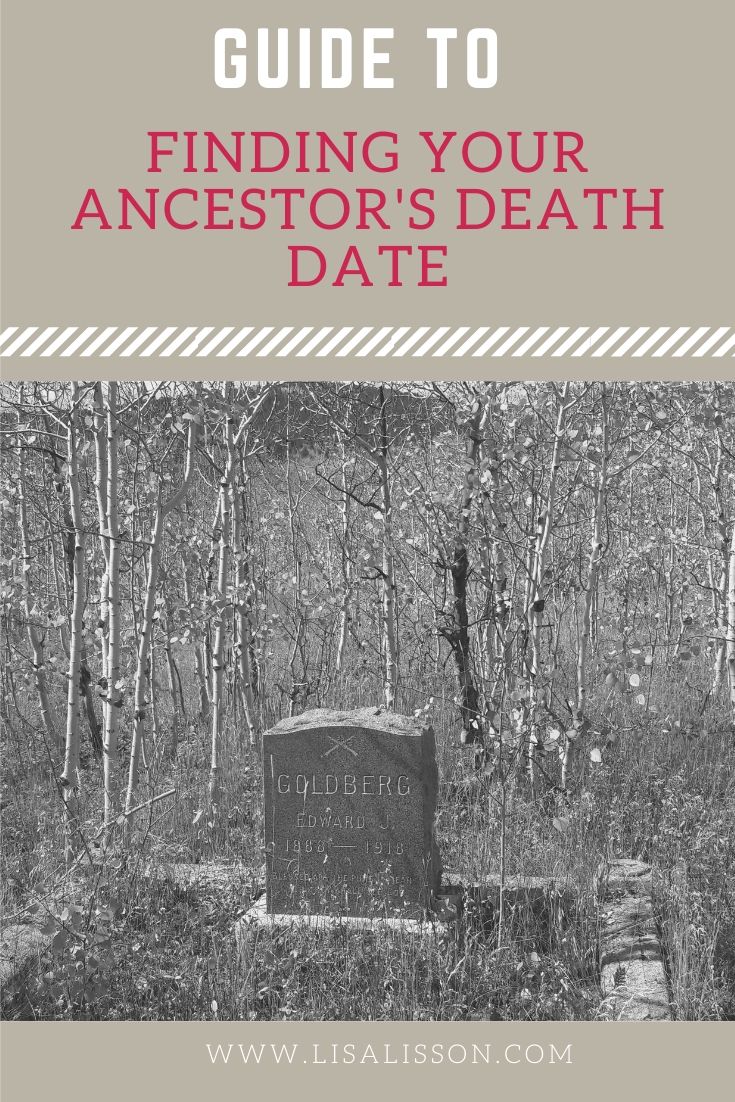 Your Guide to Finding An Ancestor's Date of Death - Are You My Cousin?
